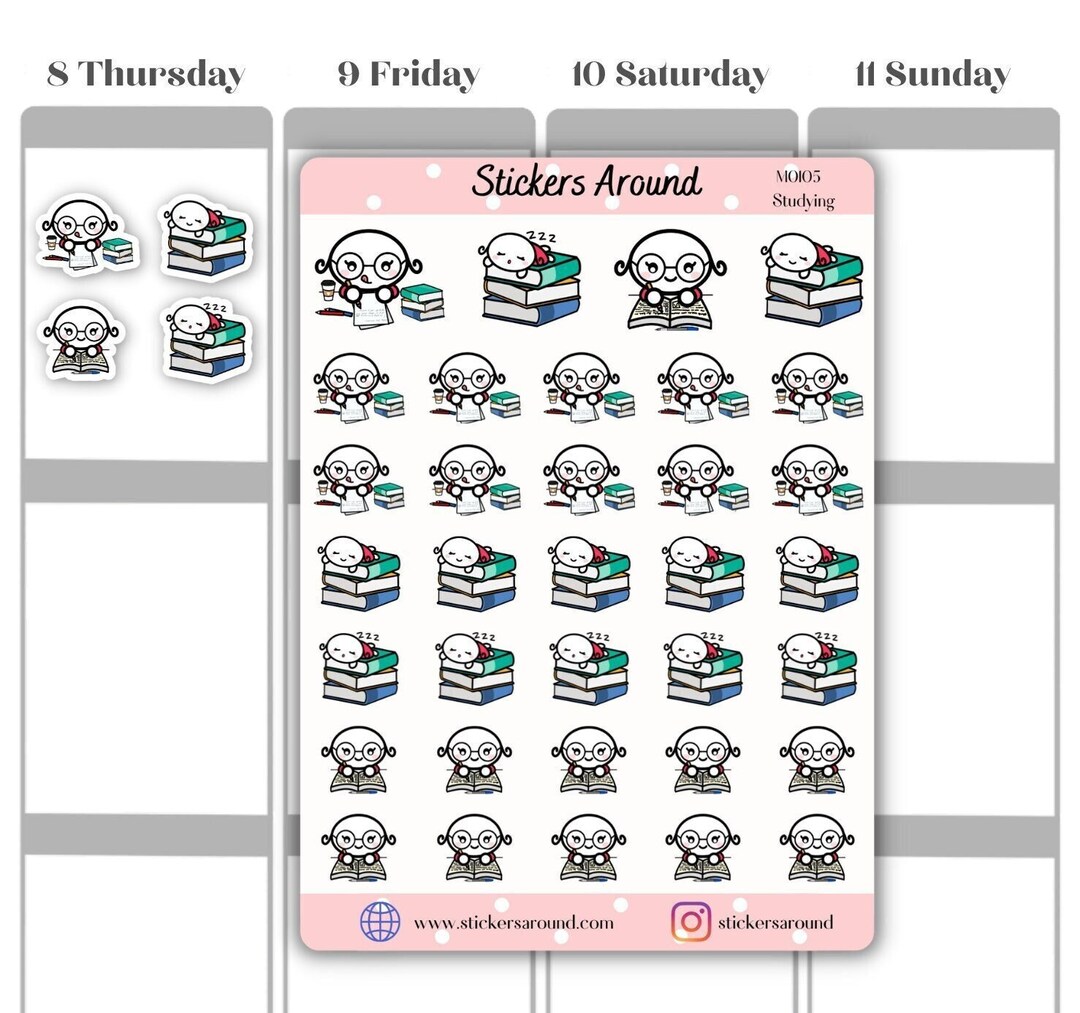 Study Sticker, Studying Sticker, School Sticker, Exam Sticker, College ...