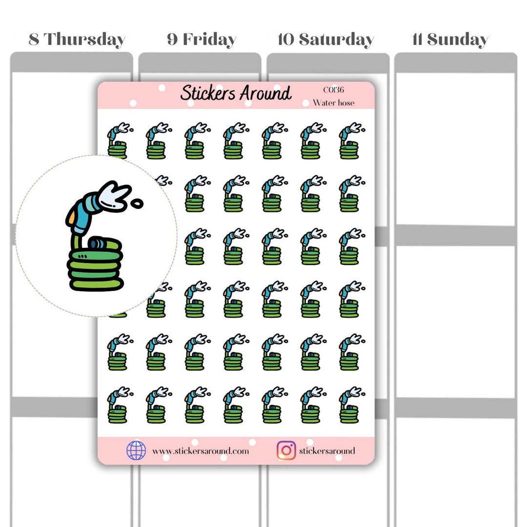 Water Hose Icon Planner Sticker - Etsy