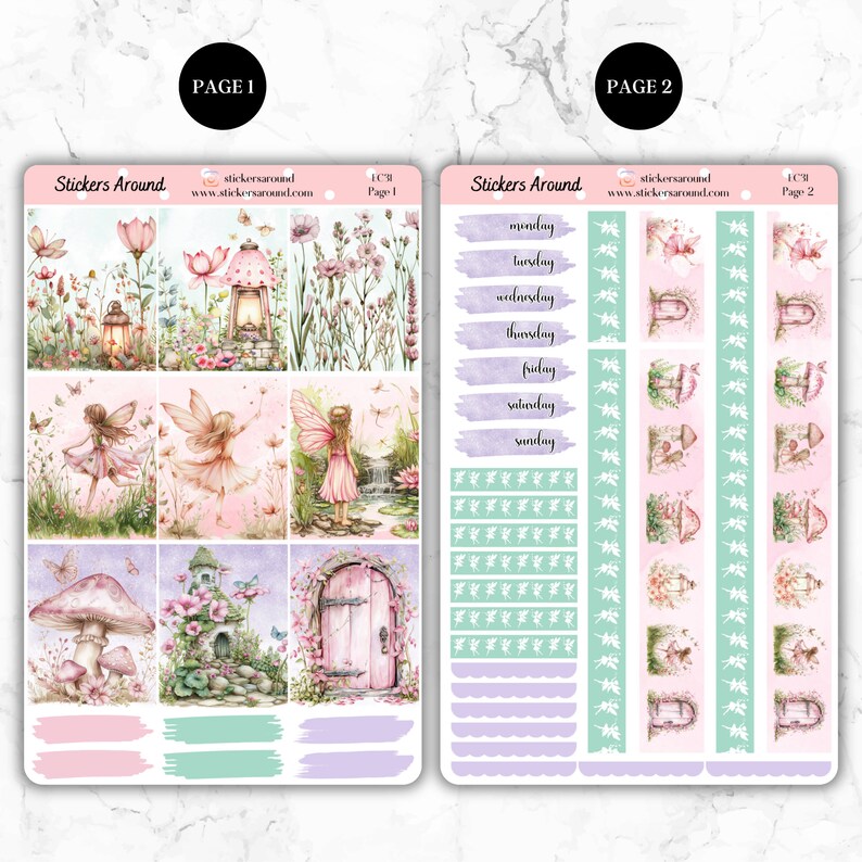 Fairy Garden - Weekly Planner Sticker for Standard Vertical Planner - Etsy