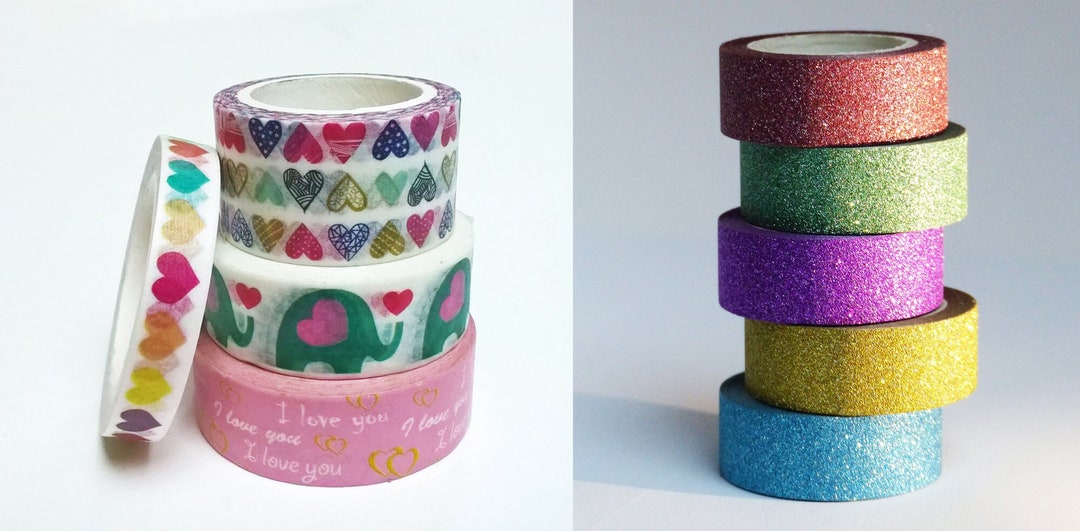 Masking Tape Heart, Love, Lovers, Elephant, Pattern of Your Choice - Etsy