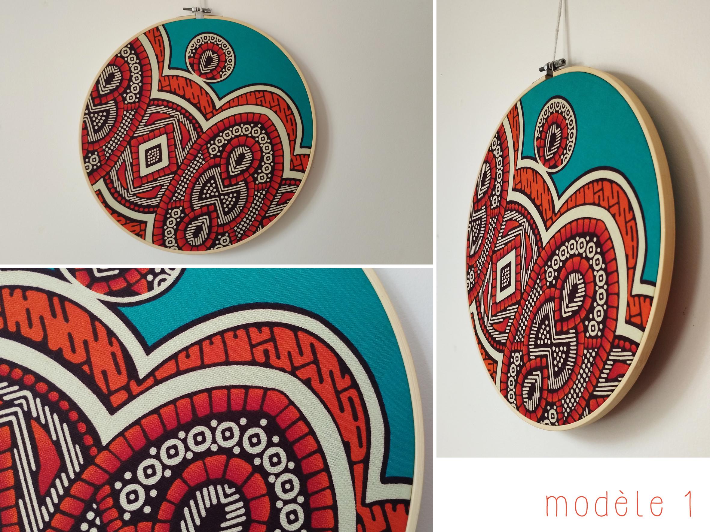Wax Fabric Wall Decoration, Embroidery Hoop, Various Sizes, Pattern and ...