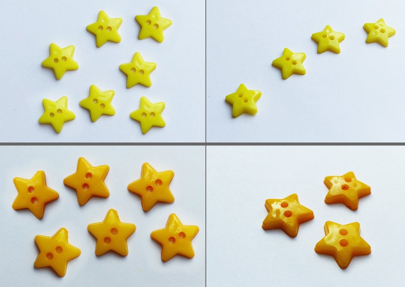 Star Buttons, Shape and Color of Your Choice - Etsy