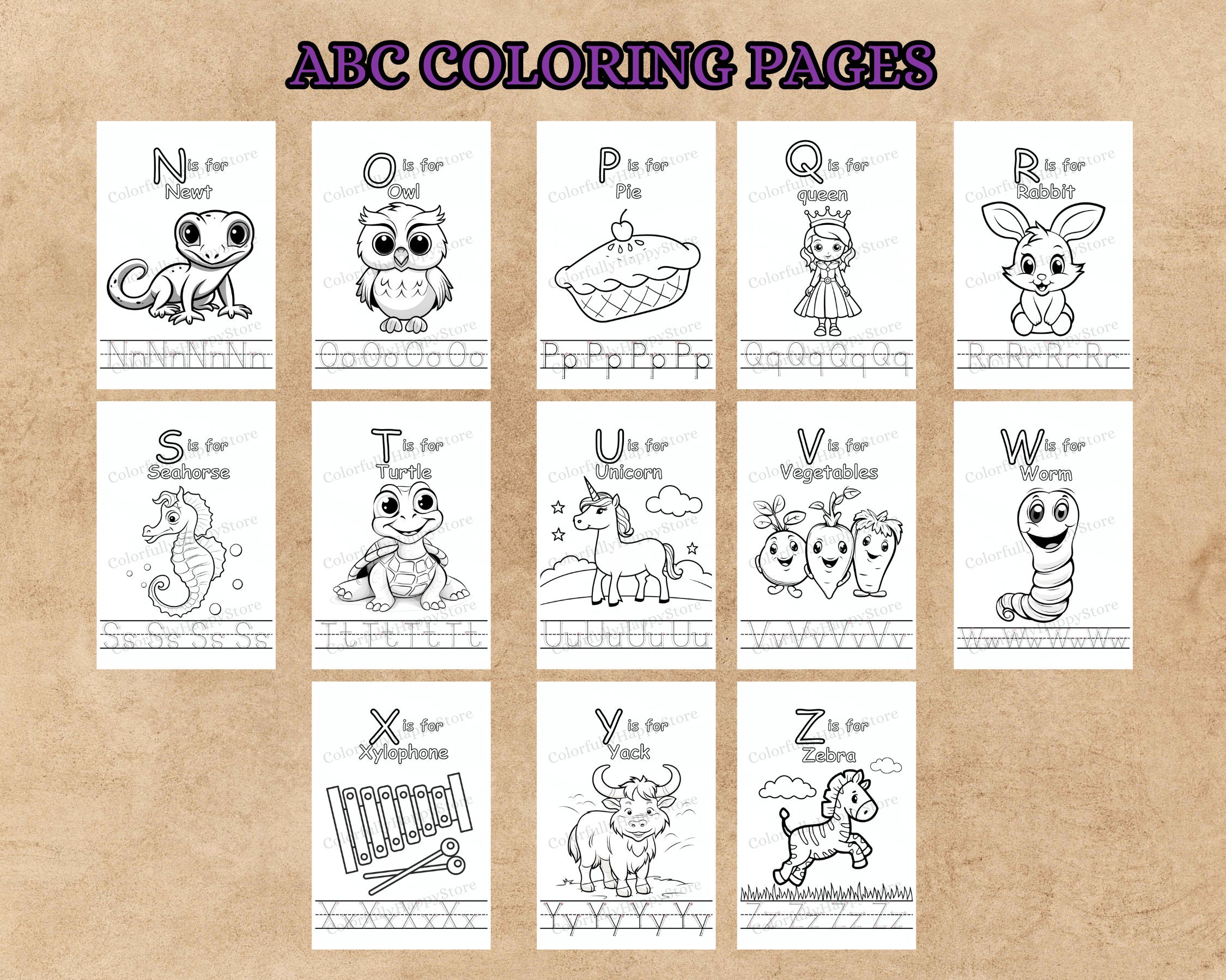 ABC Alphabet Coloring Pages, Counting Worksheets, Prek Kindergarten ...