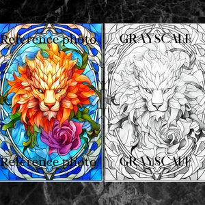 Dragons Stained Glass Coloring Adult Coloring Pages Fantasy Coloring ...