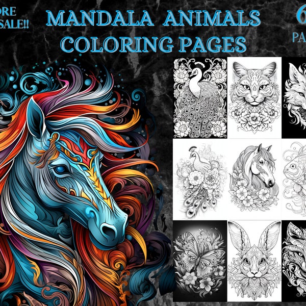 Horse Coloring Black Background Printable - Etsy