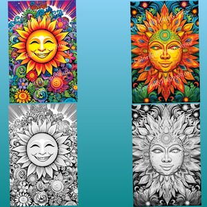 Doodle Collage Coloring Pages, Adult Coloring,smilely Face, Floral ...