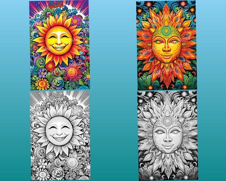 Doodle Collage Coloring Pages Adult Coloringsmilely Face - Etsy