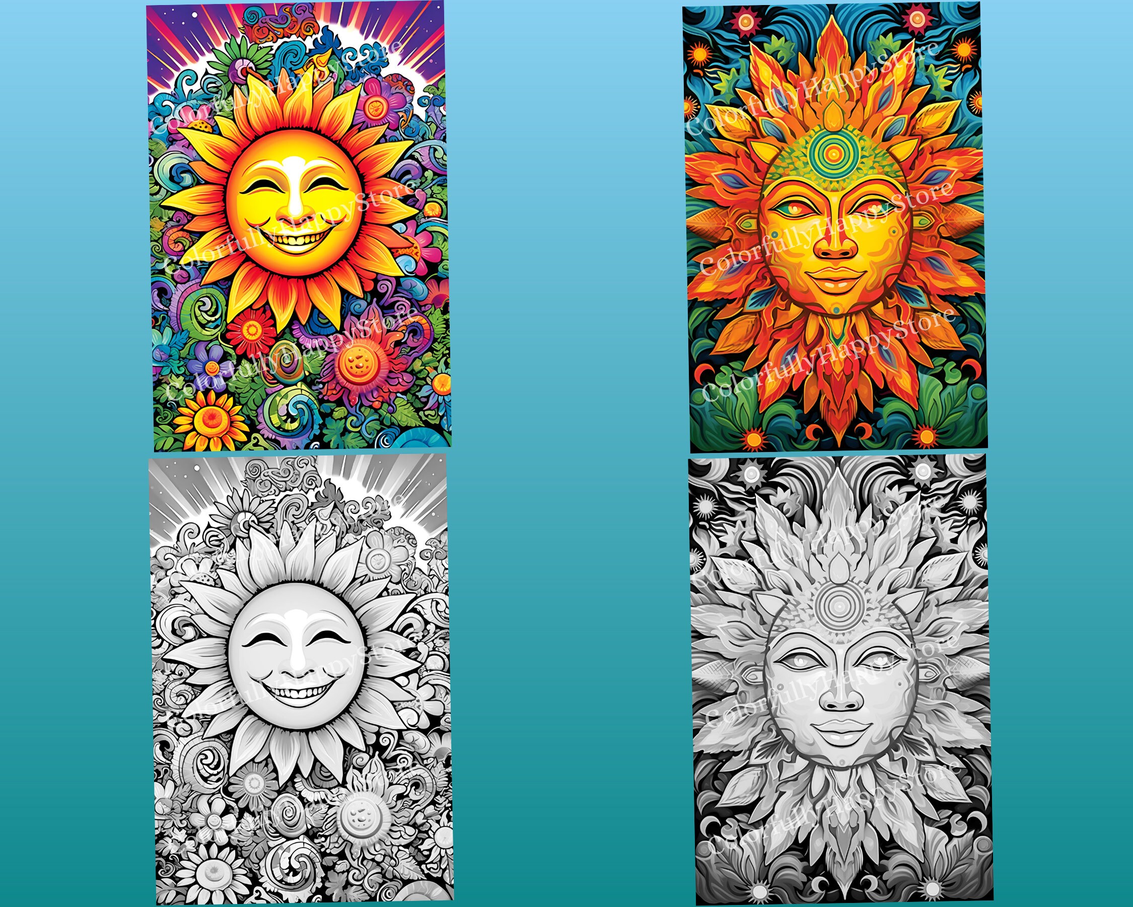 Doodle Collage Coloring Pages Adult Coloringsmilely Face - Etsy