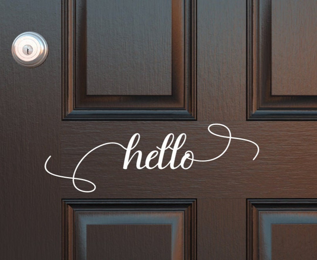 Hello Door Decal Vinyl Lettering for a Front Door Hello Wall - Etsy