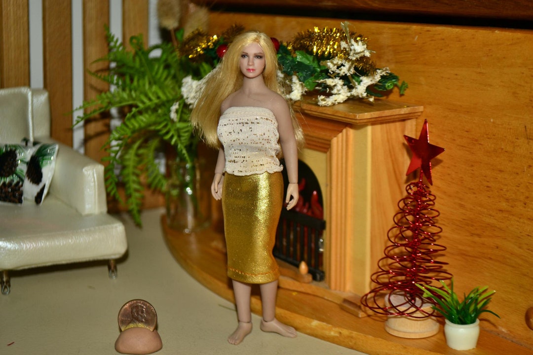 Tbleague PHICEN T05 1:12 Scale Clothes Top & Fitted Skirt Handmade for ...