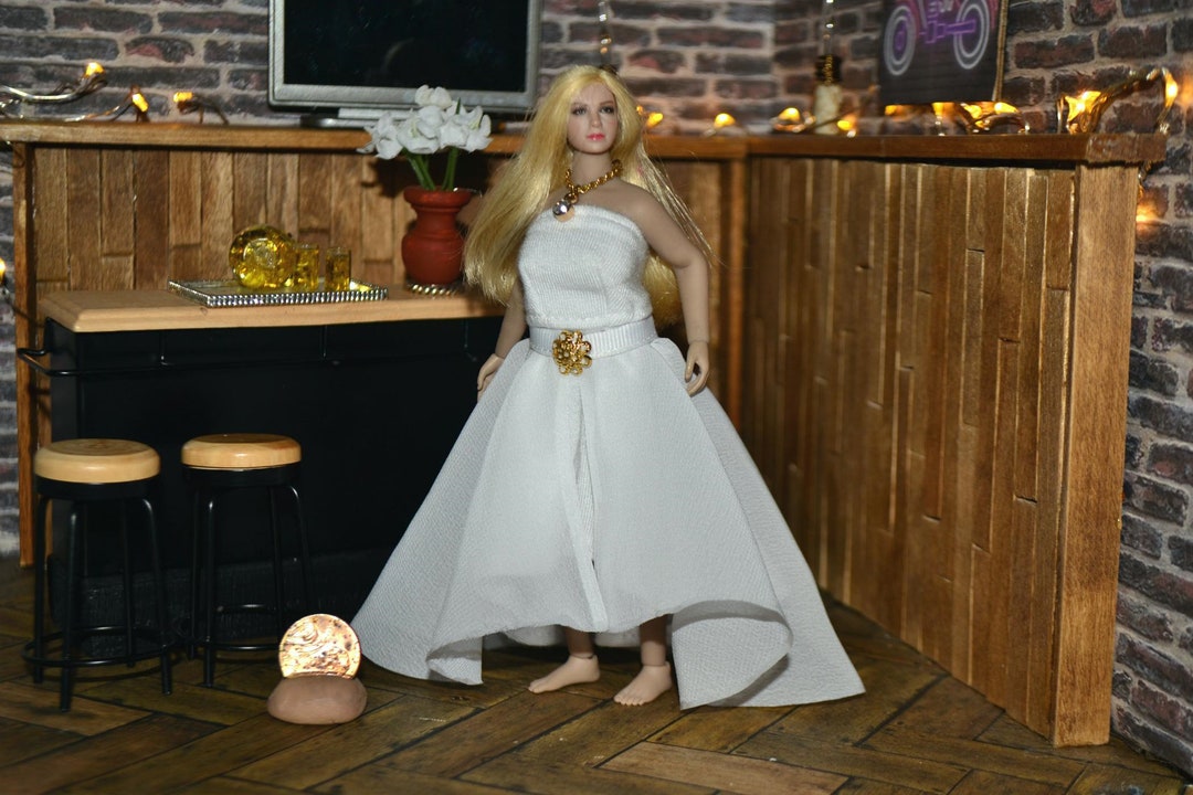 PHICEN 1:12 Scale Clothes for T05 Plump Doll ~ Dress, Chiffon Skirt ...