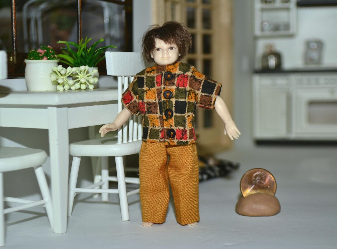1:12 Scale Doll Clothes for Heidi Ott 4 Boy Handmade 1/12 Shirt & Pantsdollhouse Miniature ...