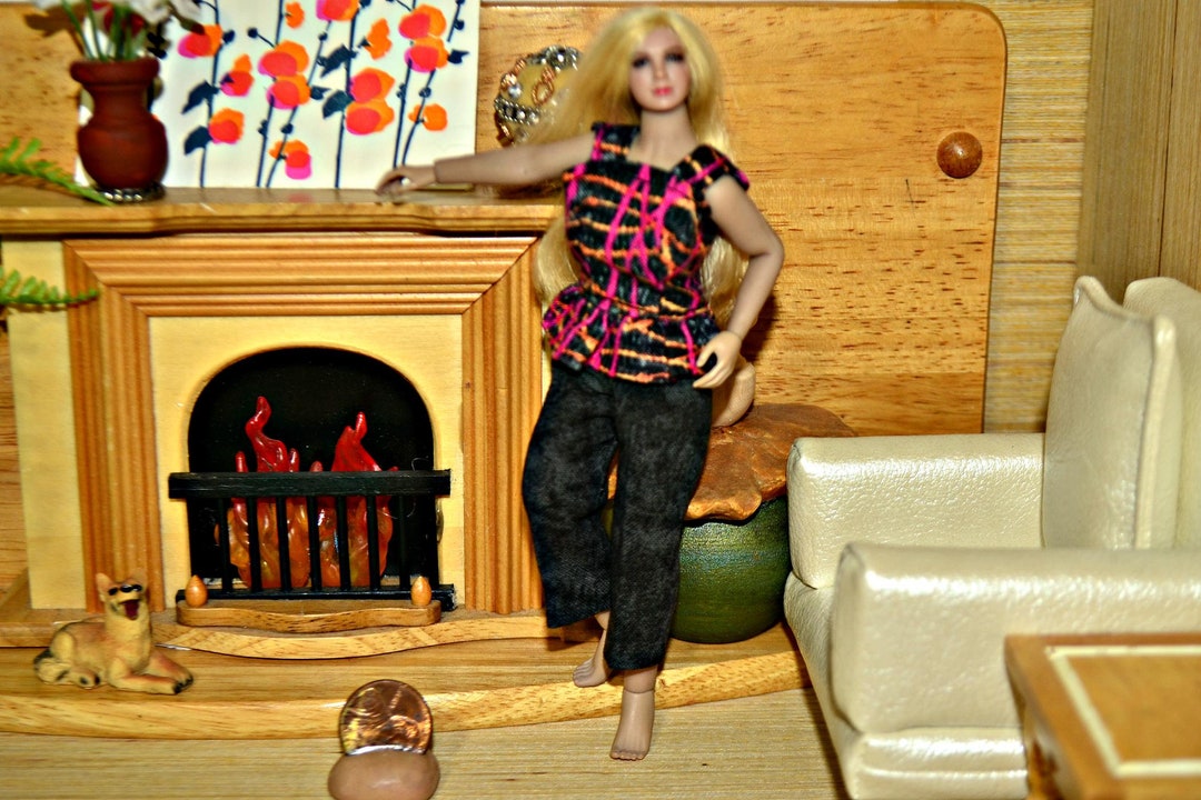 Tbleague PHICEN T05 1:12 Scale Clothes 2 Pieces, Peplum Style Top ...