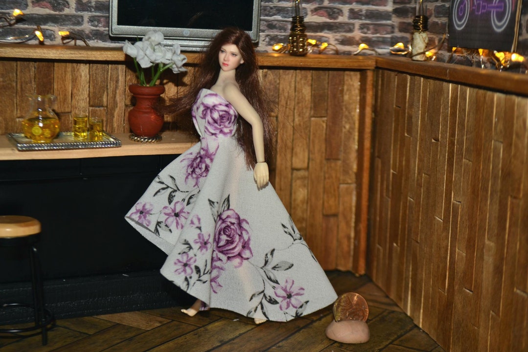 Tbleague PHICEN Doll Dress Feminine Chiffon Dress 1:12 Scale~handmade ...