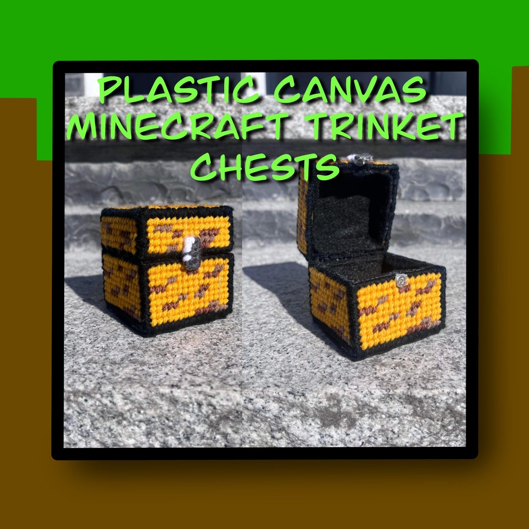 Plastic Canvas Minecraft Inspired Trinket Chest - Etsy