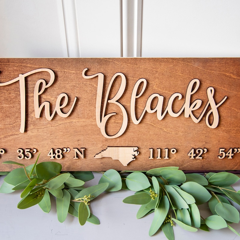 Coordinates Sign - Etsy