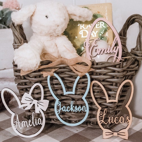 Personalized Easter Basket Tageastereaster Giftswooden Gift - Etsy