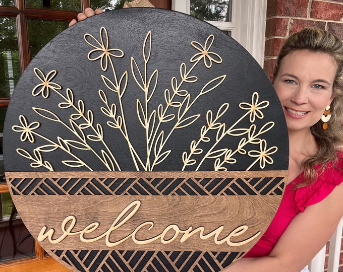 Front Door Decor, Welcome to Our Home Sign, Front Door Sign, Front Door ...