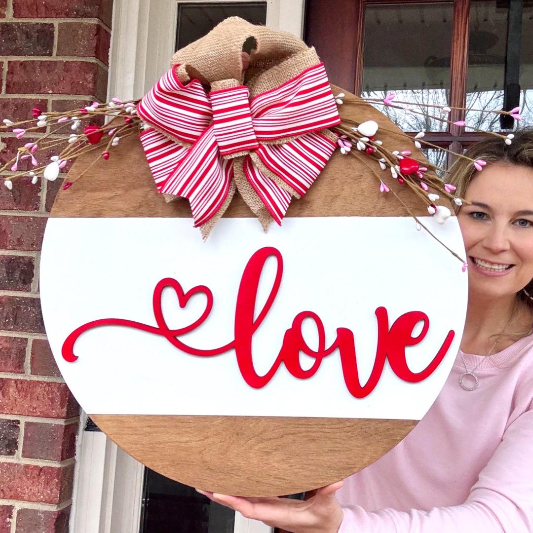 Valentines Door Hanger | Valentines Front Door Decor | Front Door ...