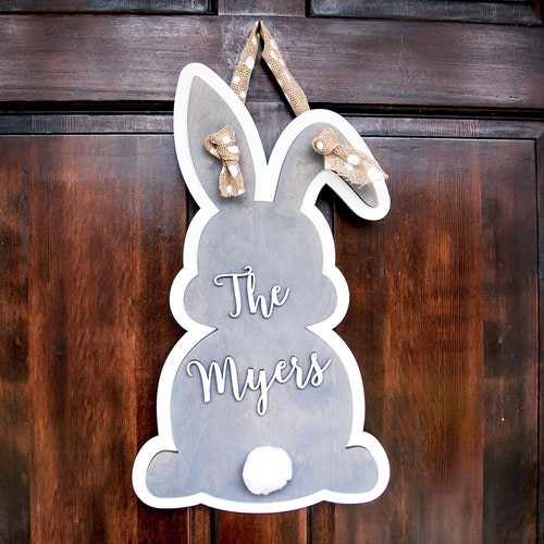Easter Door Hanger Personalized Door Hanger Easter Decor - Etsy