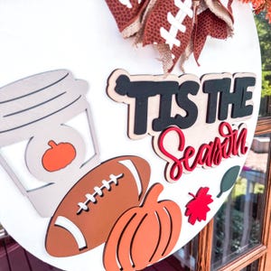 Fall Football Door Hanger: Wooden Fall Front Door Decor - Etsy