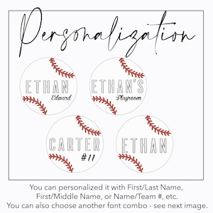 Kids Baseball Name Sign | Personalized Kids Baseball Sign | Baseball ...