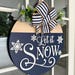 Let It Snow Door Hanger | Winter Front Door Decor | Wooden Door Hanger ...