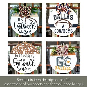 Football Door Hanger | Wooden Football Season Door Decor for Football ...