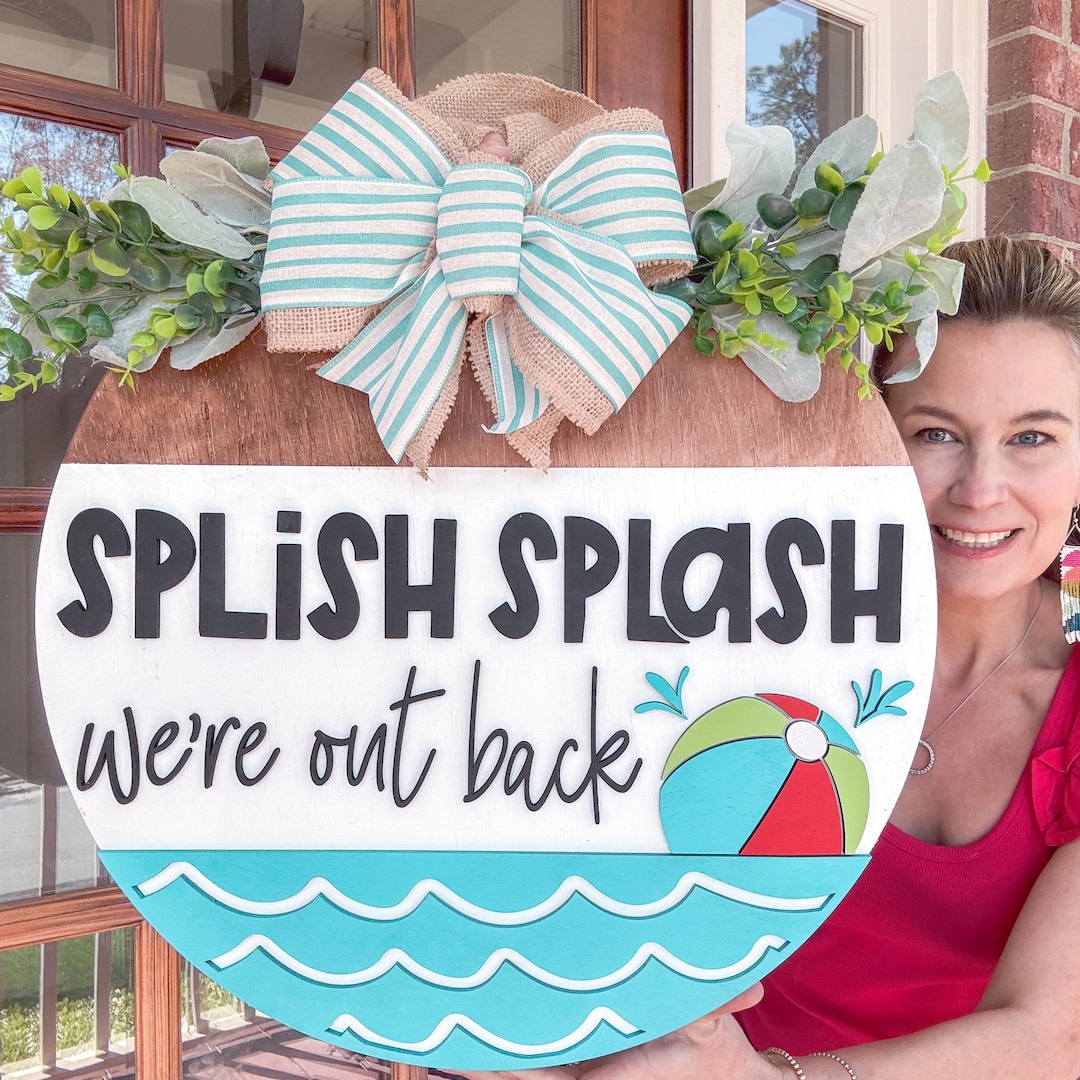 Pool Door Hanger for Summer | Summer Front Door Decor | Gift for New ...