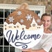 Winter Welcome Door Hanger | Winter Front Door Decor | Wooden Welcome ...