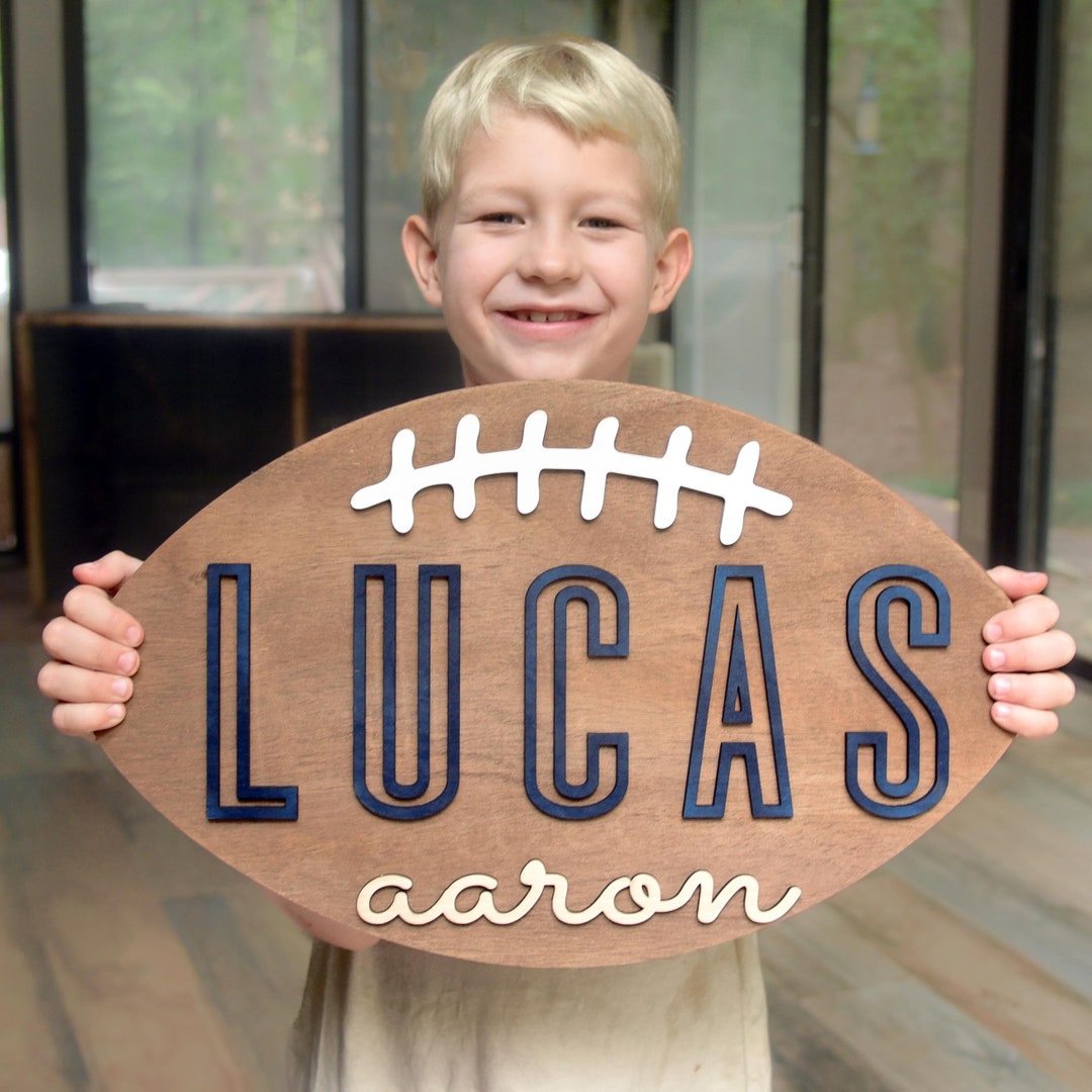 Kids Football Name Sign | Personalized Kids Football Sign | Football ...