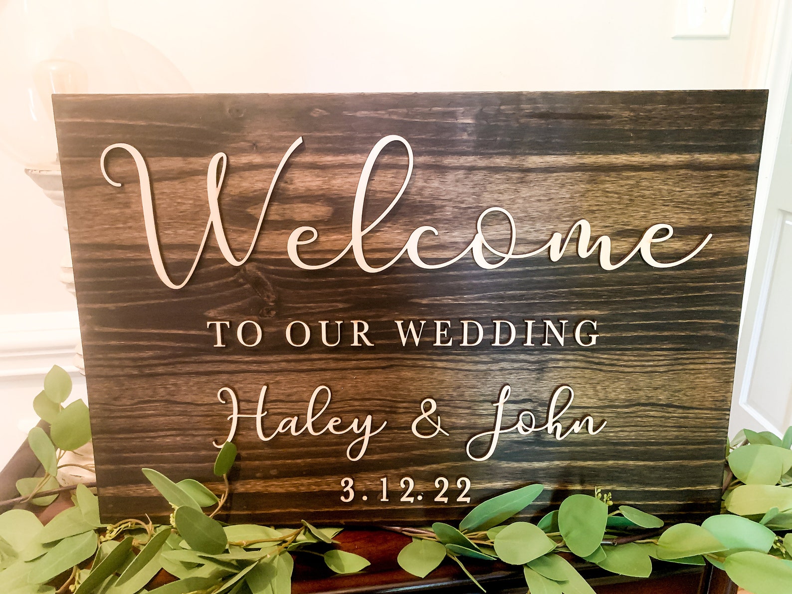 Elegant Wedding Welcome Sign Wedding Entrance Sign Raised - Etsy