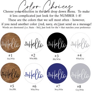 Hi Hey Hello Door Hanger | Hello Front Door Decor | Custom Door Sign ...