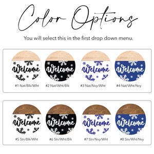 Winter Welcome Door Hanger | Winter Front Door Decor | Wooden Welcome ...