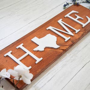 Wood Home Sign Home State Wall Decor Rustic Wall Sign - Etsy