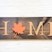 Fall 'home' Leaf Sign Fall Wall Decor Wooden - Etsy