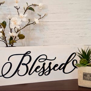 Wooden Blessed Sign Rustic Wall Decor Farmhouse Decor - Etsy