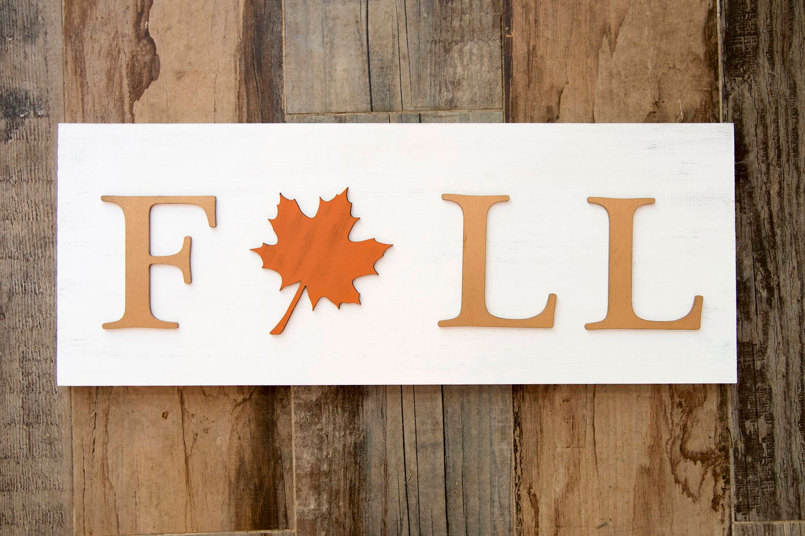 Wooden 'fall' Leaf Sign Fall Wall Decor Farmhouse - Etsy