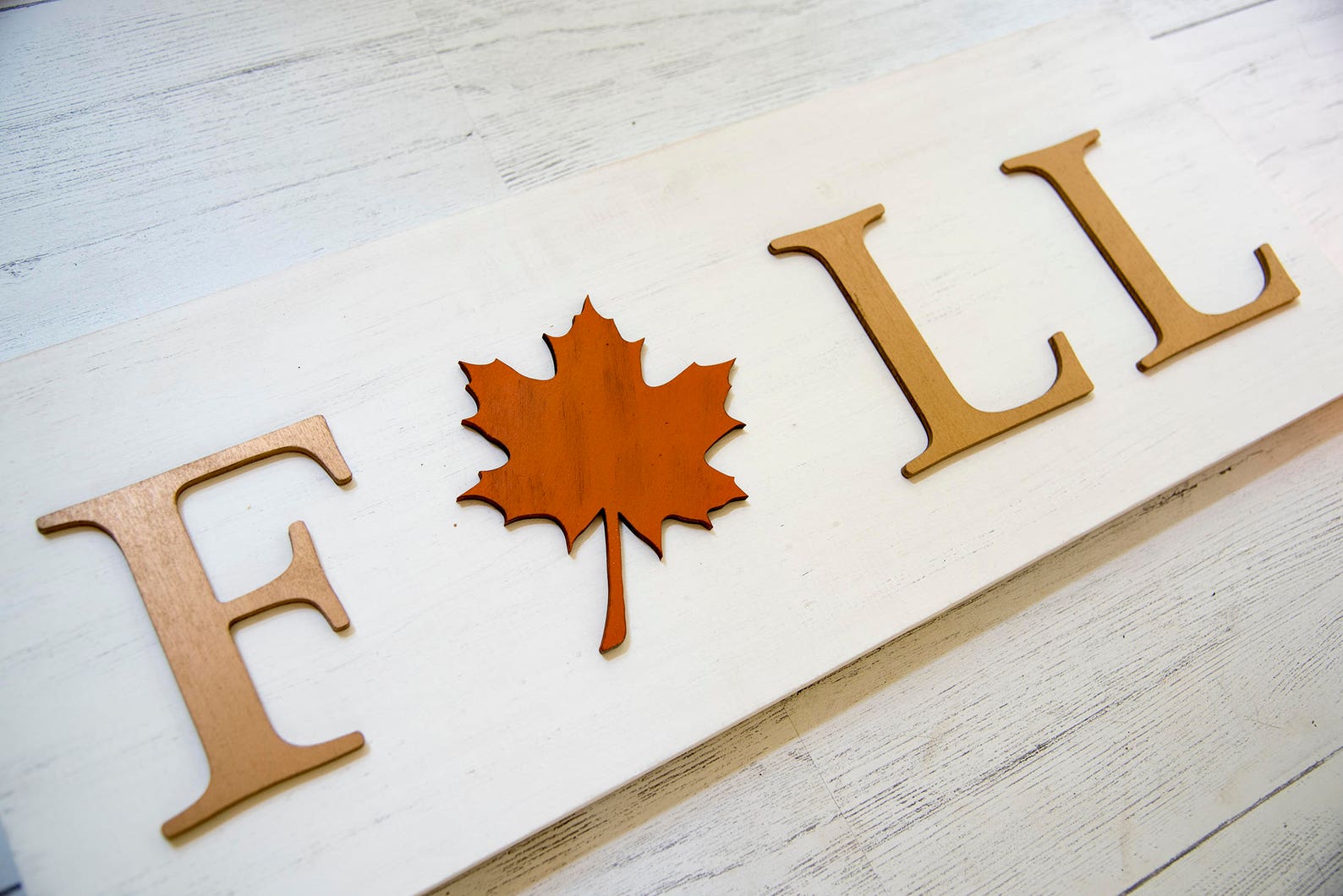 Wooden 'fall' Leaf Sign Fall Wall Decor Farmhouse - Etsy