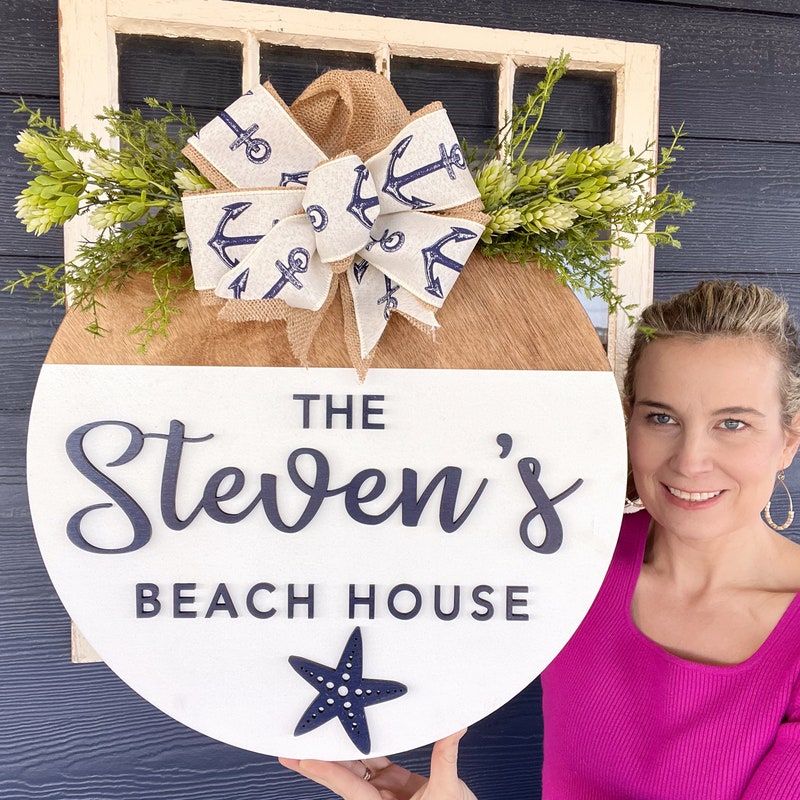 Winter Beach Door Sign - Etsy