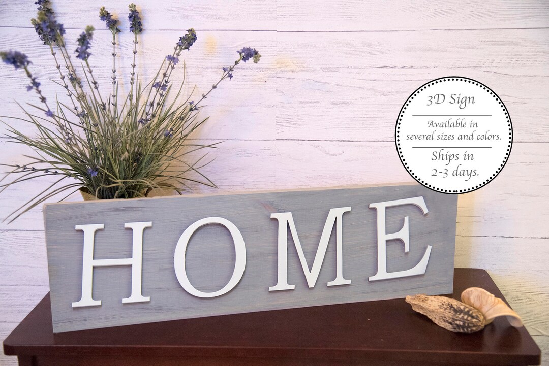 Wood Home Sign Home State Wall Decor Rustic Wall Sign - Etsy