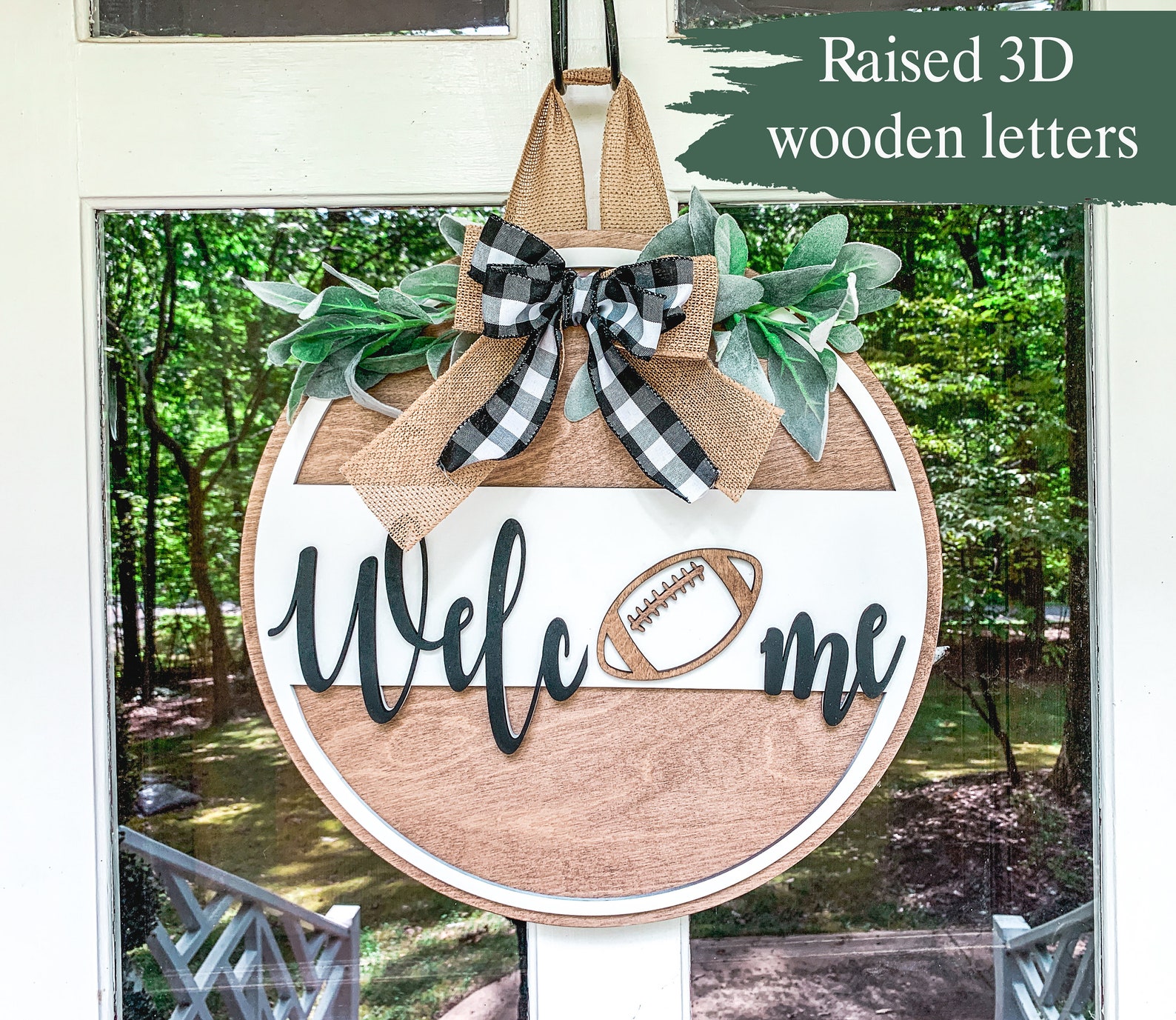 Football 'home' Door Hanger Front Door Football | Etsy