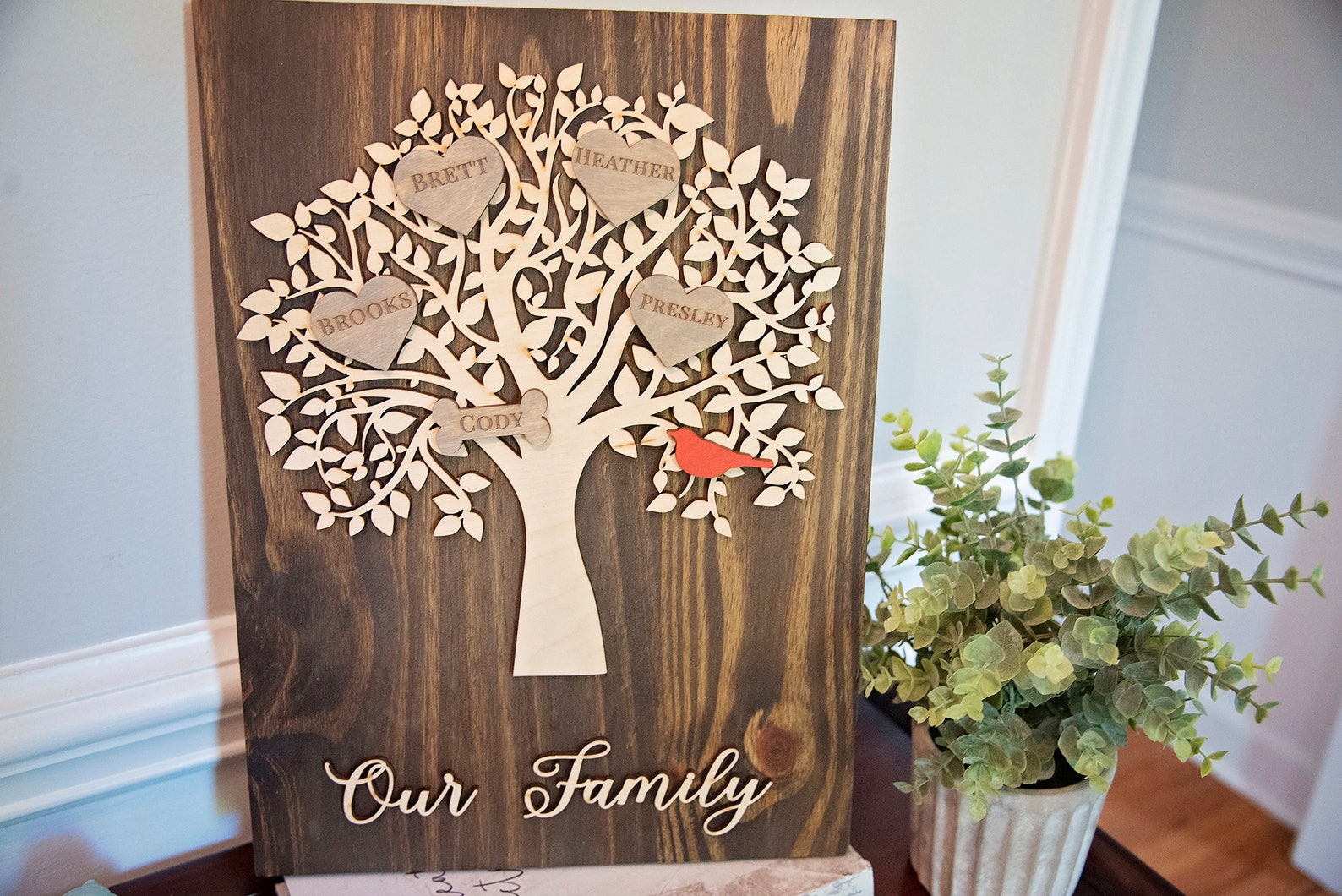Personalized Wooden Family Tree New Family Gift - Etsy