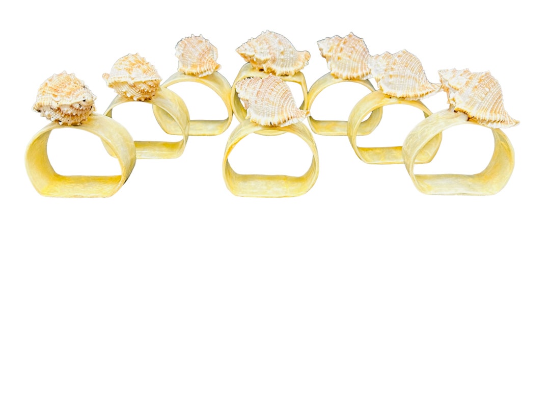 Vintage Capiz and Bursa Rana Shell Napkin Rings a Set of 6 - Etsy