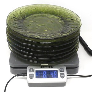 Vintage Green Glass Cabbage Leaf Salad Plates - Set of 7 - Etsy