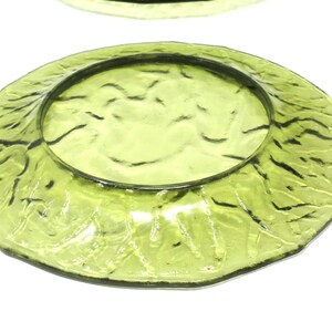Vintage Green Glass Cabbage Leaf Salad Plates - Set of 7 - Etsy