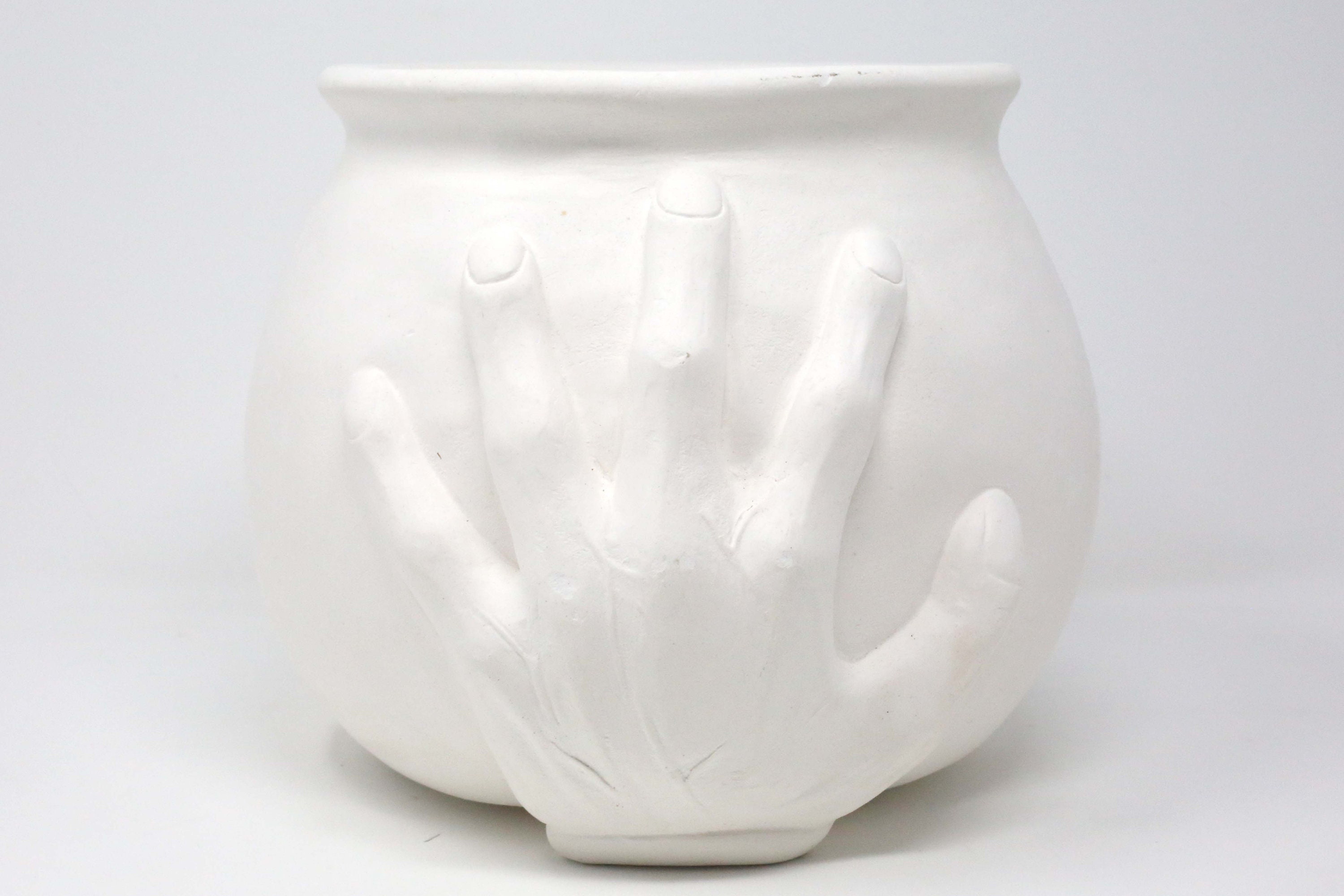 Vintage Ceramic Hands Holding Pot Cachepot - Etsy