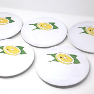 Hand-painted Italian Lemon Salad Plates - Set of 5 - Etsy