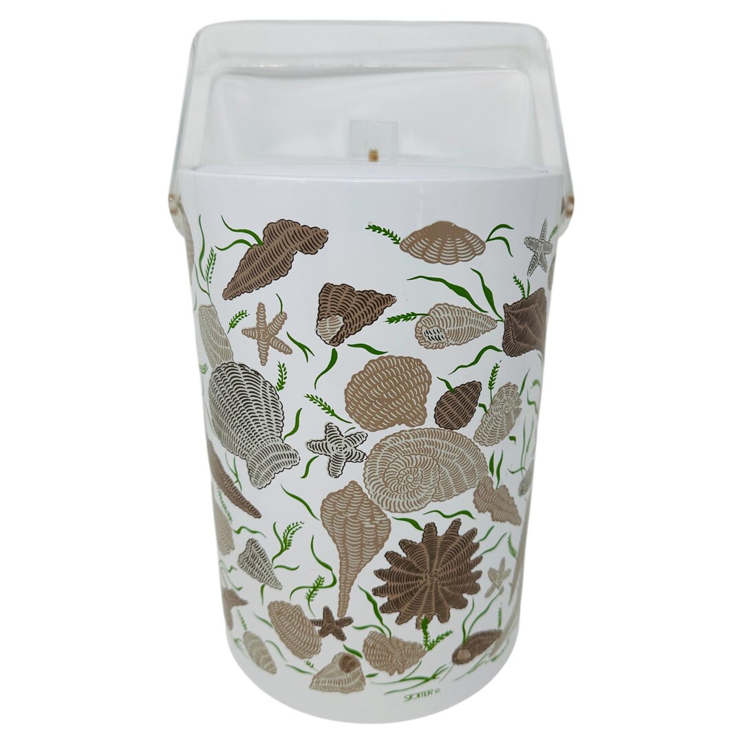 Vintage Stotter Seashell Ice Bucket | 1970s MCM Barware With Lucite ...