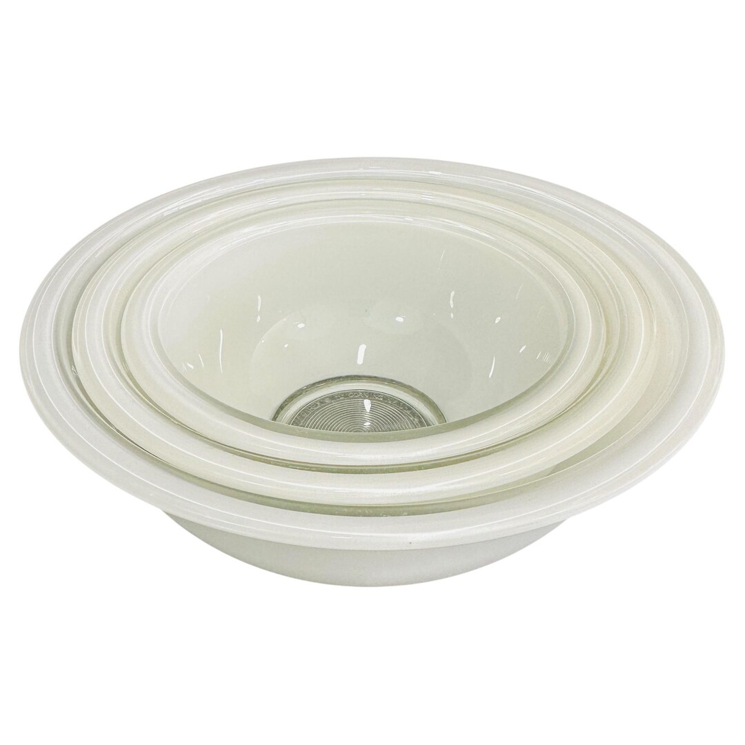 Vintage Pyrex True Opal Nesting Mixing Bowls Set of 3 | Classic White ...